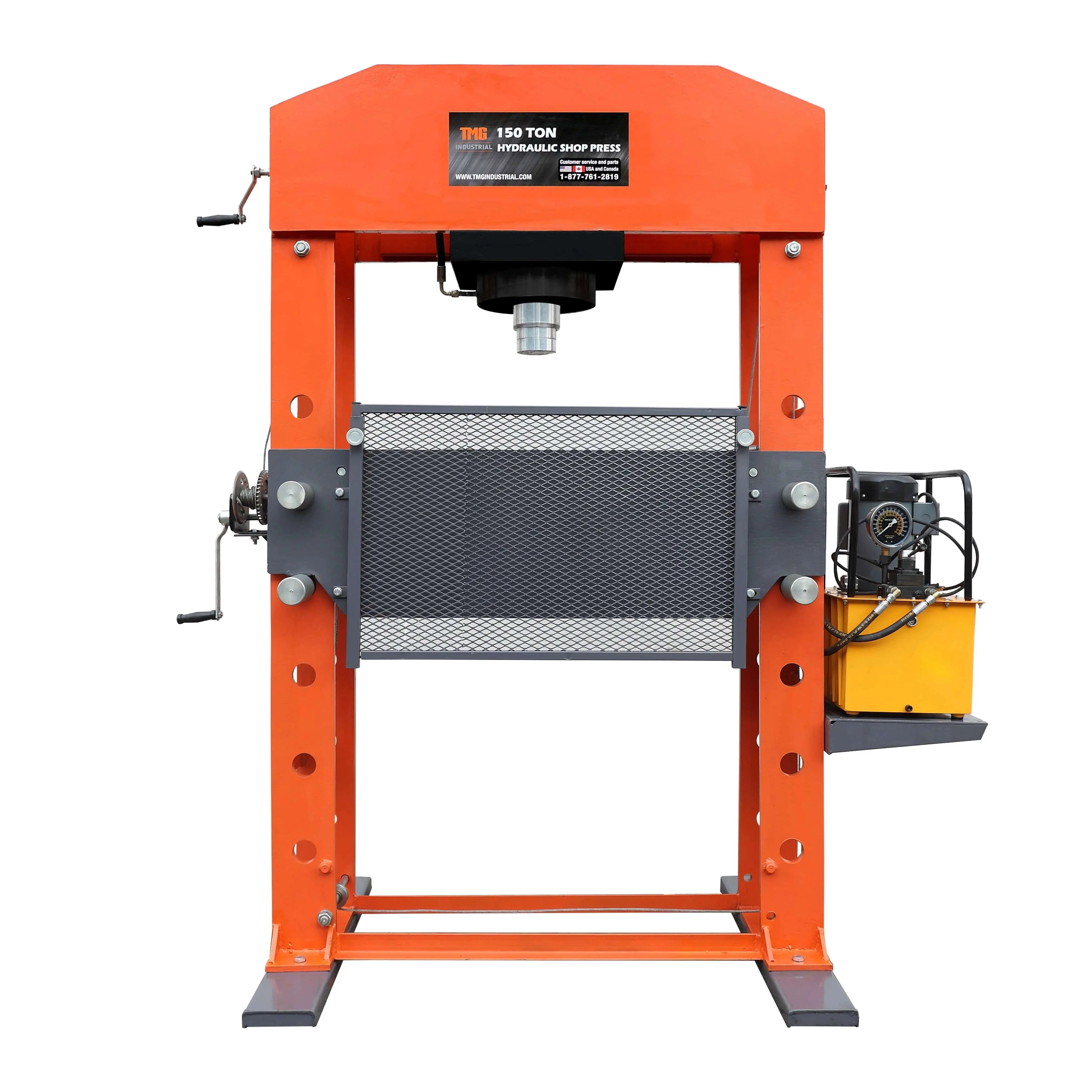 150 Ton Capacity Electric Hydraulic Shop Press, Heavy Duty Pressing ...